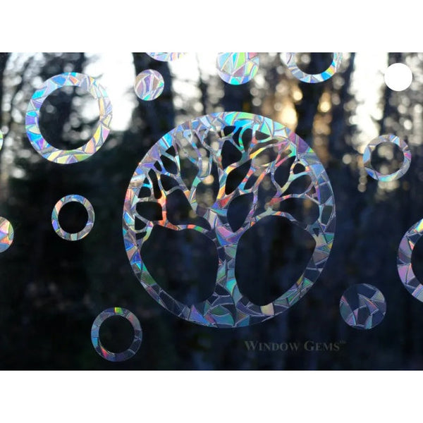 Tree of Life Window Gems Decals-Set of 15 Decals – Backyard Bird Centre