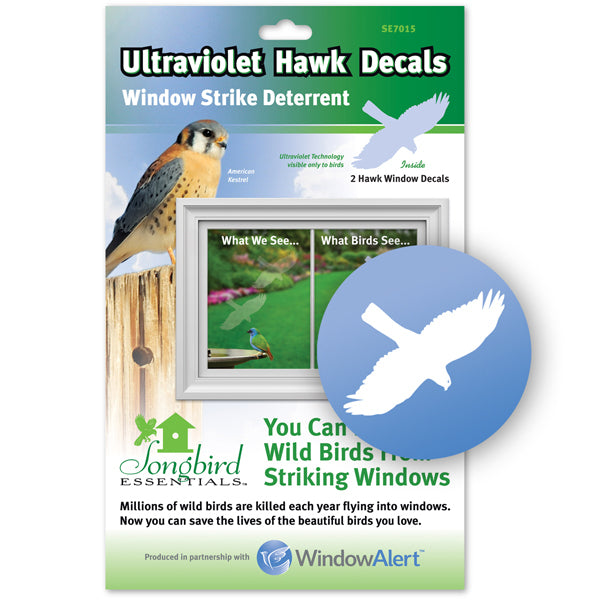 Hawk Window Alert Window Decals-Set of 4 Decals – Backyard Bird Centre